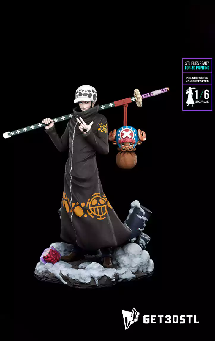 Trafalgar & Chopper STL 3D Print One Piece - Get3dstl